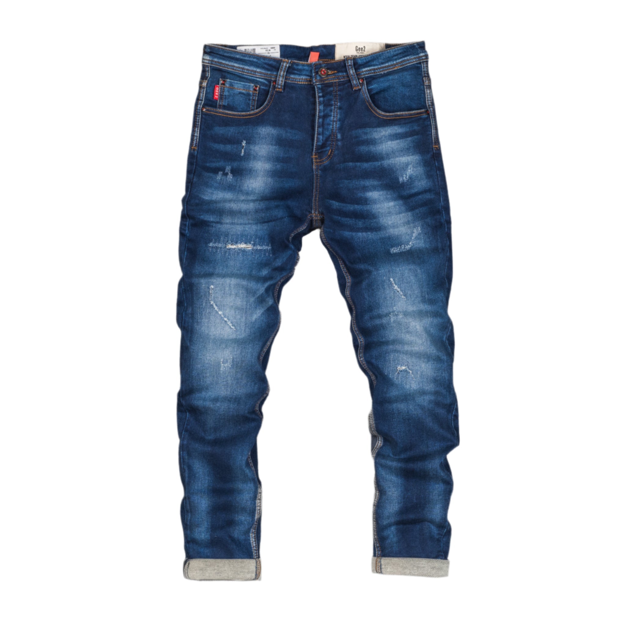 Gee2 Island Indigo Edge Distressed Denim – Balancr SA